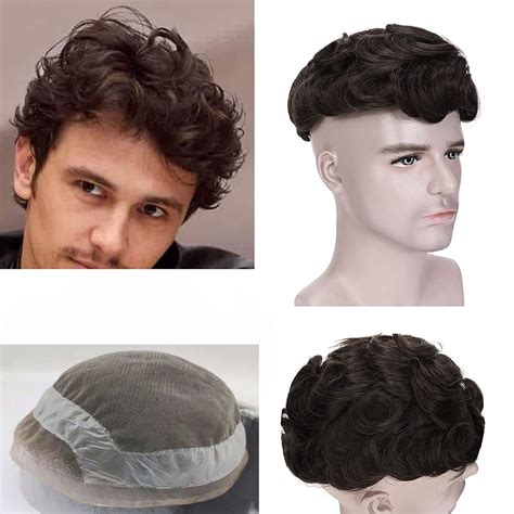 NLW 2 0cm Curly Style YLA Toupee For Men Hair Pieces Thin Skin With