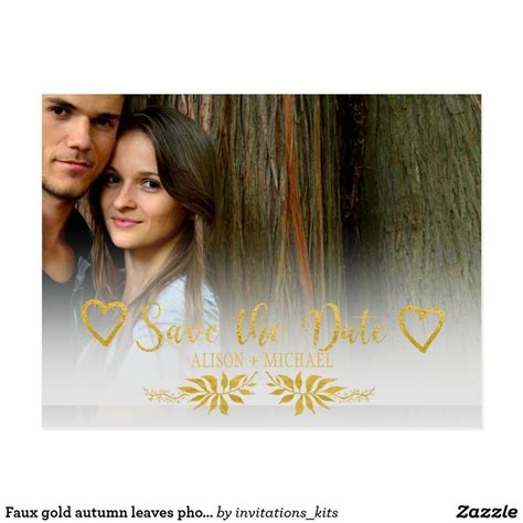 Autumn Leaves Wedding Save Date