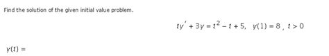 Solved Find The Solution Of The Given Initial Value Problem Chegg