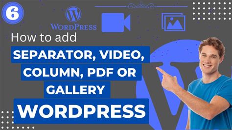 How To Add Separator Gallery Column Video Pdf Or Image For