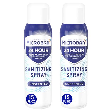 Microban Disinfectant Spray 24 Hour Sanitizing Spray Unscented Scent