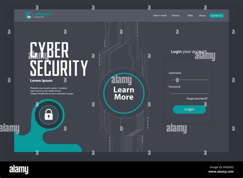 Cyber Security Landing Page Vector Template Design Stock Vector Image And Art Alamy