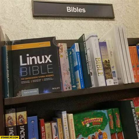 Bibles Shelf Linux Bible Book StareCat