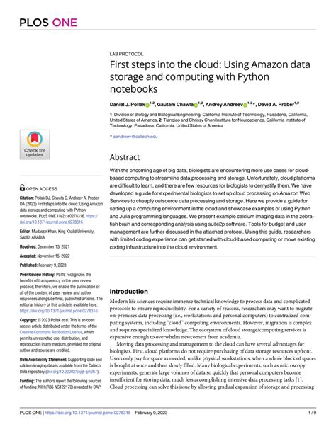 Pdf First Steps Into The Cloud Using Amazon Data Storage And