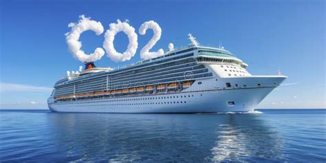 Cruise Ship Emissions And The Climate Impact Of Maritime Transport Stock Illustration