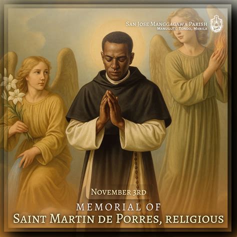 San 3 November 2025 Sunday Saint Martin De Porres Religious