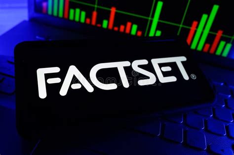 Fact Set Company Logo On Mobile Display With Stock Financial