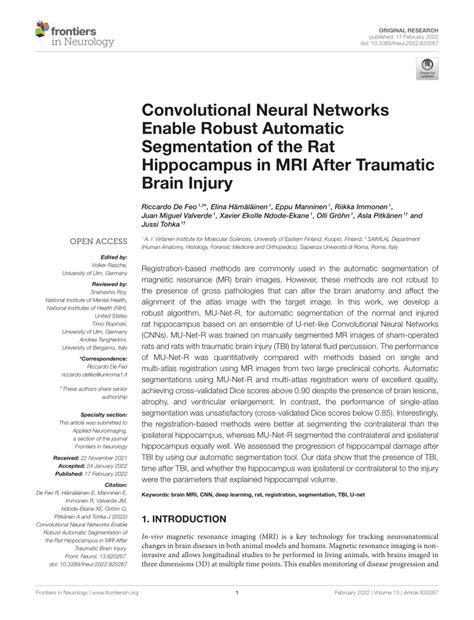 Pdf Convolutional Neural Networks Enable Robust Automatic