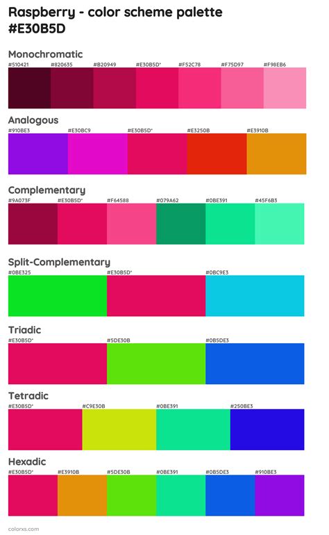 Raspberry Color Palettes And Combinations