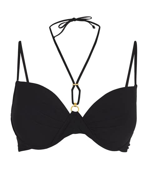 Womens Gottex Black Black Pearl Bikini Top Harrods Uk