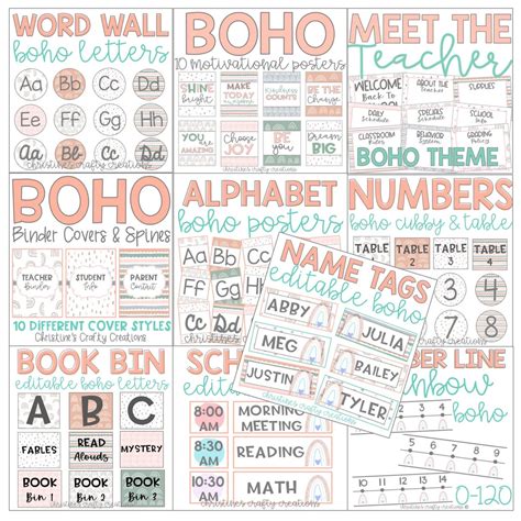 Boho Classroom Decor Bundle Etsy