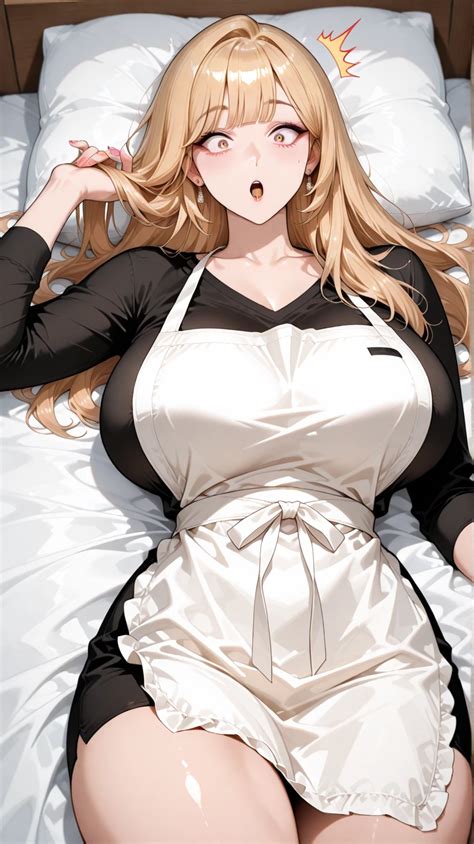 Best Quality1 Hot Korean Mom Milf Middle Bangs Long Blonde Hair