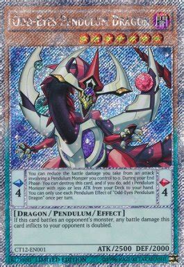 Odd Eyes Pendulum Dragon CT EN Platinum Secret Rare Limited Edition Yu Gi Wang
