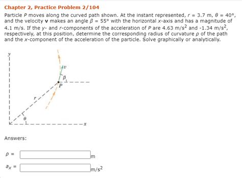 solved chapter 2 practice problem 2 104 particle p moves