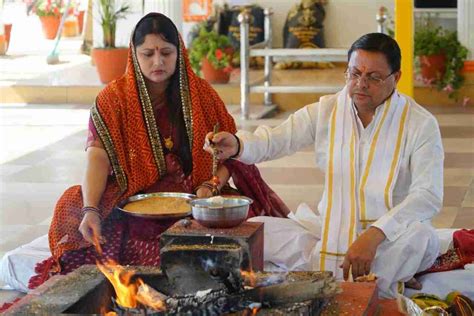 Uttarakhand Cm Pushkar Singh Dhami Performs Puja On Chaitra Navratri