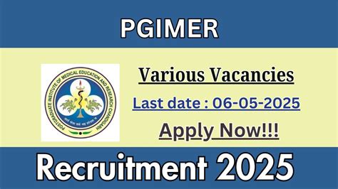 Pgimer Recruitment 2025 Apply Offline For 04 Project Nurse Project