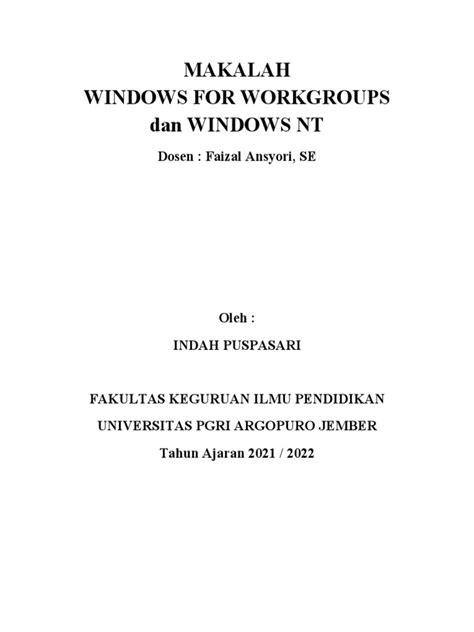 Indah Puspasari Makalah Windows 1 Pdf