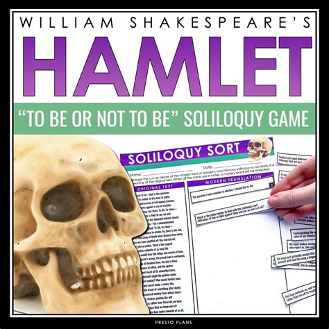 Hamlet To Be Or Not To Be Soliloquy Activity Modern Translation Sort