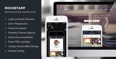 Rocket App Responsive App Landing Theme Tutorialchip