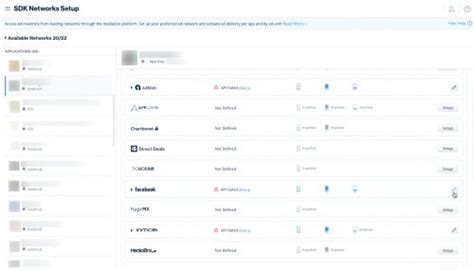 Mediation Sdk Networks Setup Ironsource Knowledge Center