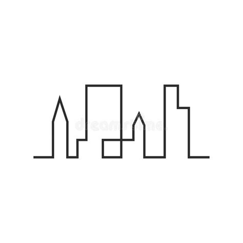 Vector Modern City Skyline Logo Template Stock Vector Illustration Of
