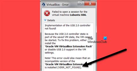 Could Not Open Guest Session Verrnotfound Virtualbox Error