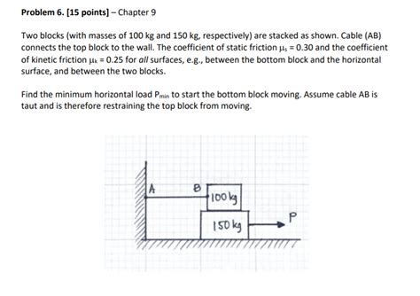 Solved Problem Points Chapter Two Blocks With Chegg Com