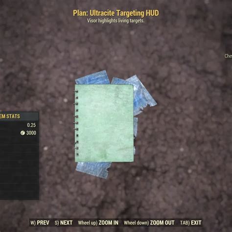 Plan Ultracite Targeting Hud Fallout 76 Game Items Gameflip