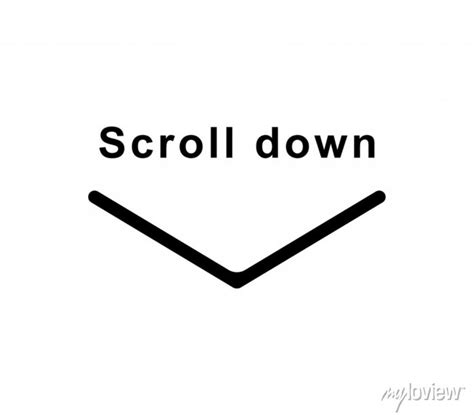 Scroll Down Icon Shape Scrolling Mouse Symbol For Web Or App Wall