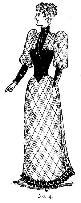 19 세기 숙 녀 드레스 대조 코르 셋과 양고기 소매 패션 플레이트의 다리 Victorian 의류와 최신 패션 1893 19세기에 대한 스톡 벡터 아트 및 기타 이미지