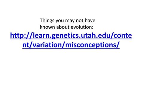 Ppt Learngeneticsutahcontentvariationmisconceptions Powerpoint