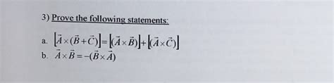 Solved 3 Prove The Following Statements X B KAxB Kix B Chegg Com