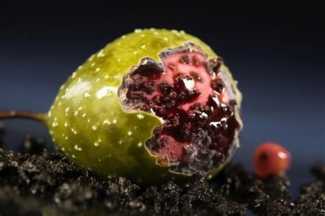 Premium Ai Image Highangle View Of A Moldy Piece Of Fruit