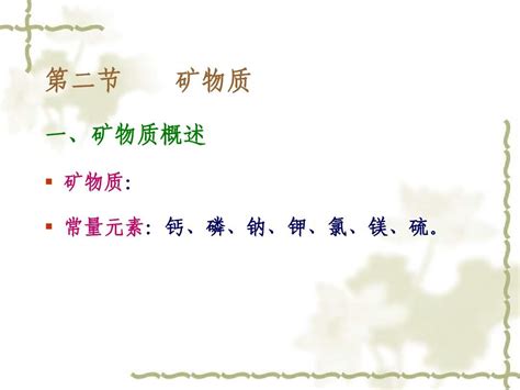 第3章 2 矿物质 第4章 word文档在线阅读与下载 无忧文档