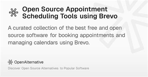 open source appointment scheduling tools using brevo openalternative