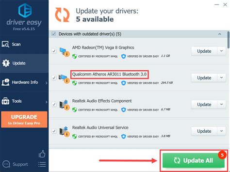 [download] Qualcomm Atheros Ar3011 Bluetooth 3 0 Driver Driver Easy