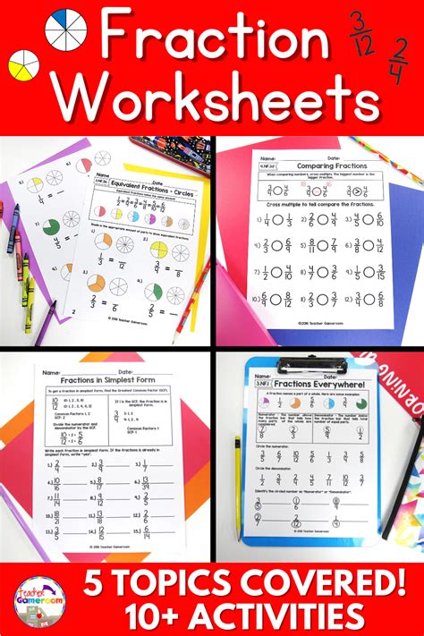 Fraction Mini Worksheet Bundle Fraction Activities Substitute