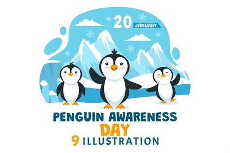 9 Penguin Awareness Day Illustration
