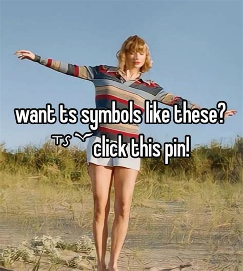 Want These Taylor Swift Symbols ⸆⸉ ོ1989₊⊹☆ Click The Pin Taylor