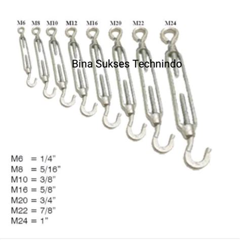 Jual Turnbuckle 6mm Jarum Keras Span Drat Sekrup 6 Mm 1 4 Inci