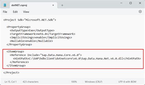 Connect Using The Sap Hana Net Interface Sap Tutorials