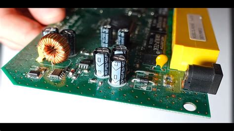 Repair And Measurement Of Capacitors Wifi Modem Router Youtube