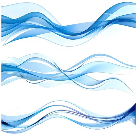 Photo Of Blue Color Variations Gradient Wave Curve Lines Designs On