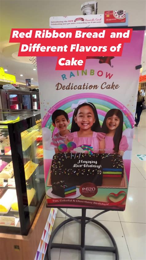 Red Ribbon Bakeshop Bread Rolls And Different Flavors Of Cakes