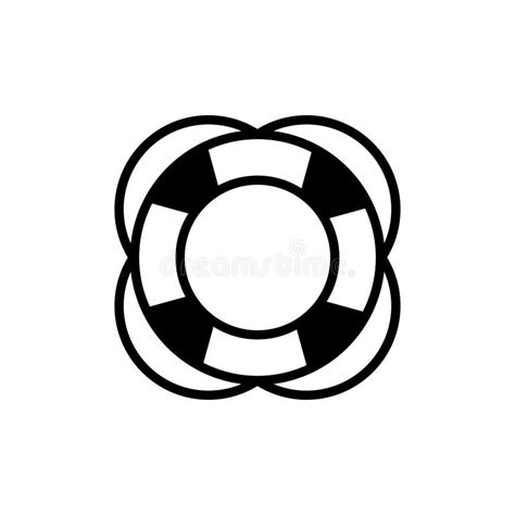 Life Buoy Icon Set Lifesaver Ring Vector Symbol Beach Swim Rescue