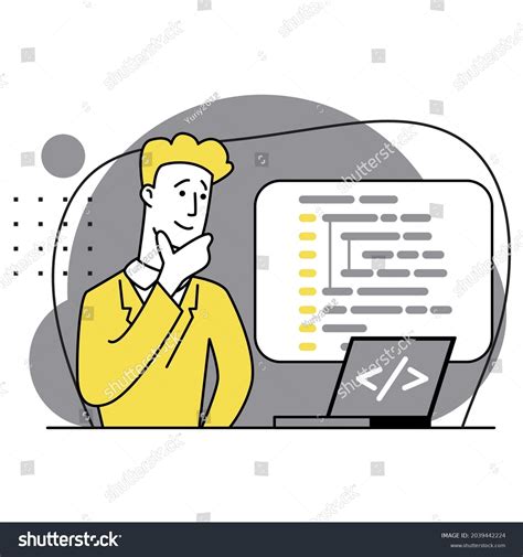 concept script coding programming programming language stock vector