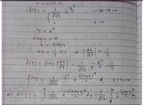 Solved Let X~n 0 1 And Let Y E X Find E Y And V Y
