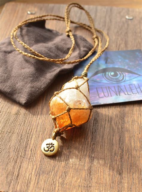 Handmade Macrame Stone Holder Necklace Crystal Necklace Etsy