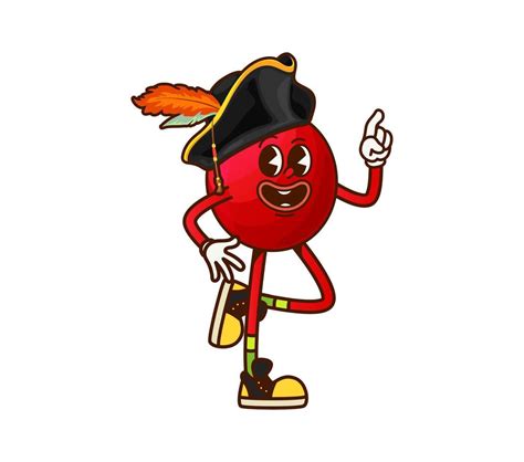 Cartoon Groovy Cranberry Berry Corsair Character 53089245 Vector Art At
