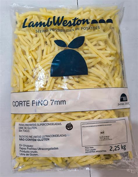Papas Fritas Finas 77 Lambweston 225kg Nuevo Congelados Refrigerato